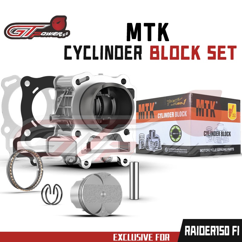 MTK Cylinder Block Set RAIDER150 FI STD Φ62MM | Shopee Philippines