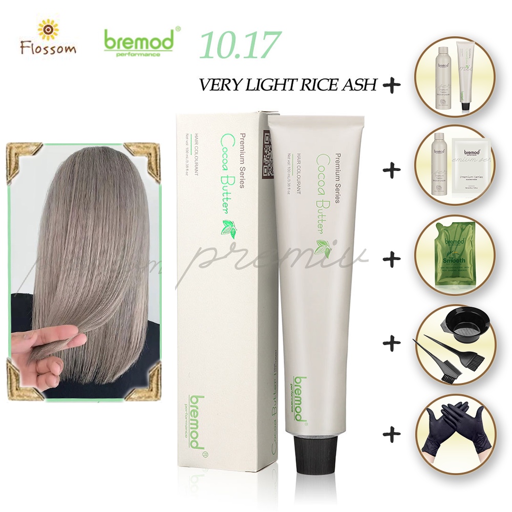 9Pcs Bremod Premium Series Cocoa Butter Hair Color Dye 10.17 Very Light ...
