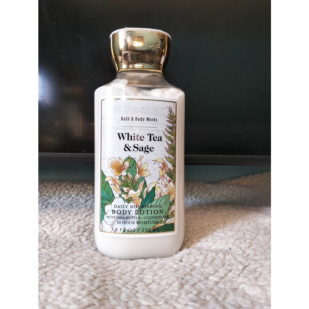 BATH & BODY WORKS WHITE TEA & SAGE Body Lotion 236ml | Shopee Philippines