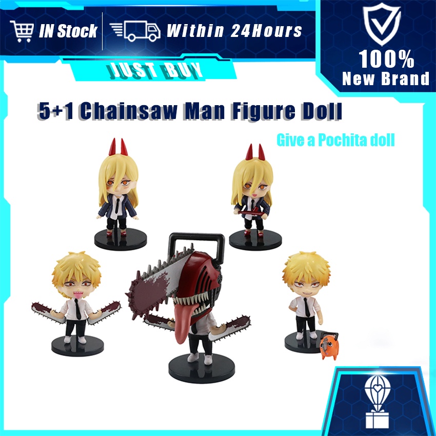 5+1 Chainsaw Man Figure Anime Figure Denji Pava Pochita Office Desk ...