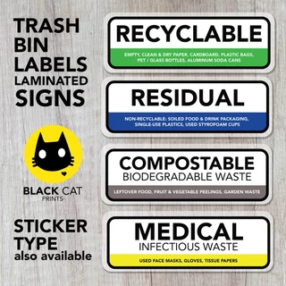 Shop trash can label for Sale on Shopee Philippines