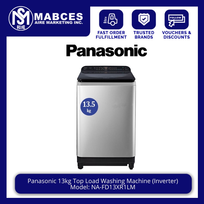 Panasonic 13.0kg Top Load Washing Machine (Inverter) NA-FD13XR1LM ...