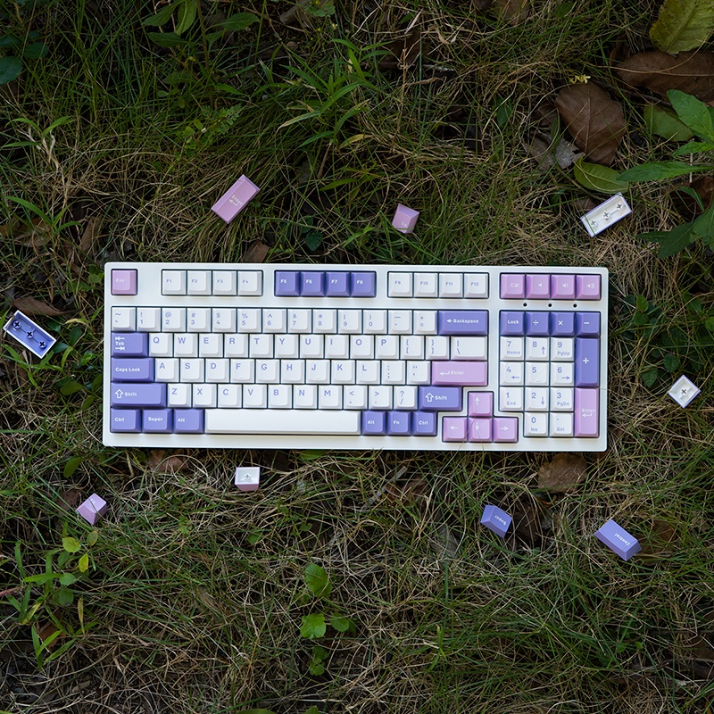 GMK Cyan White/Hanami Clone Keycap 171 keys Cherry profile Double shot ...
