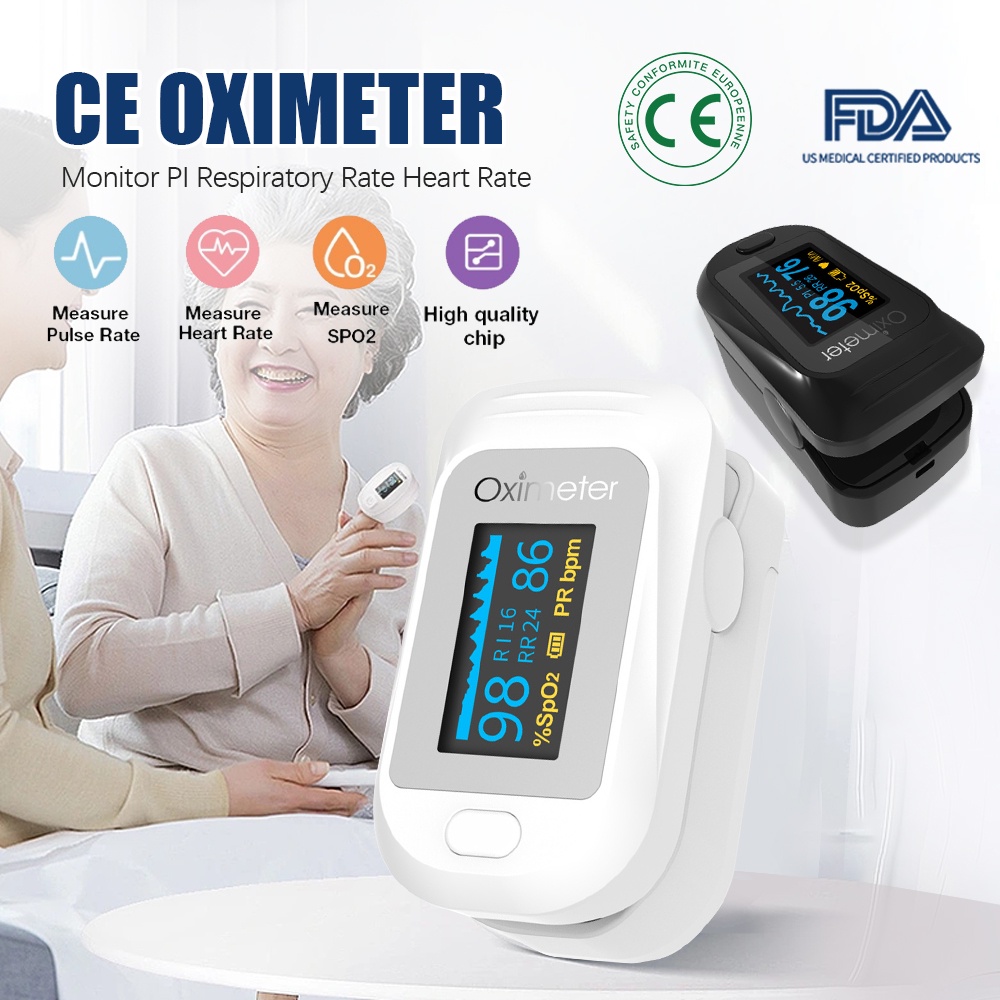 Finger Pulse Oled Oximeter SPO2 PR PI RR Blood Oxygen With Respiratory Rate Pulse Oximeter ...