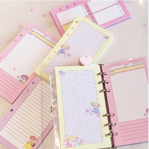 Ins A6 Daolin paper book inner page replacement core cartoon pink loose ...