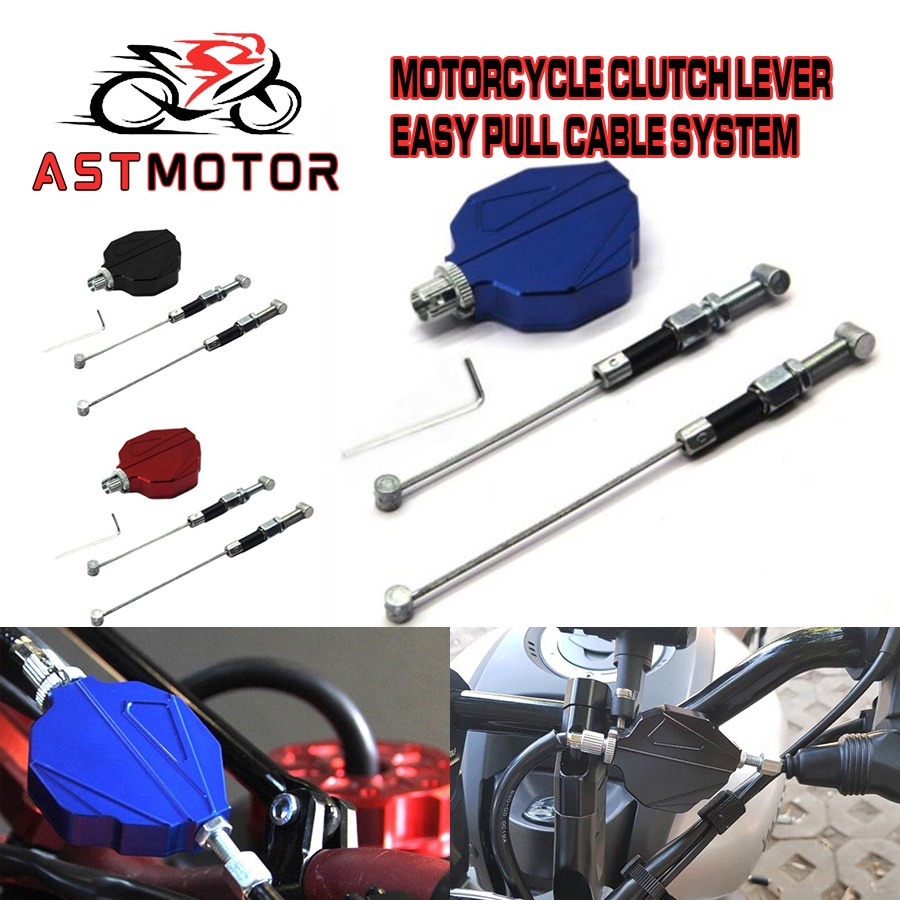 Motorcycle Clutch Lever Easy Pull Cable System CNC Stunt Clutch Cable ...