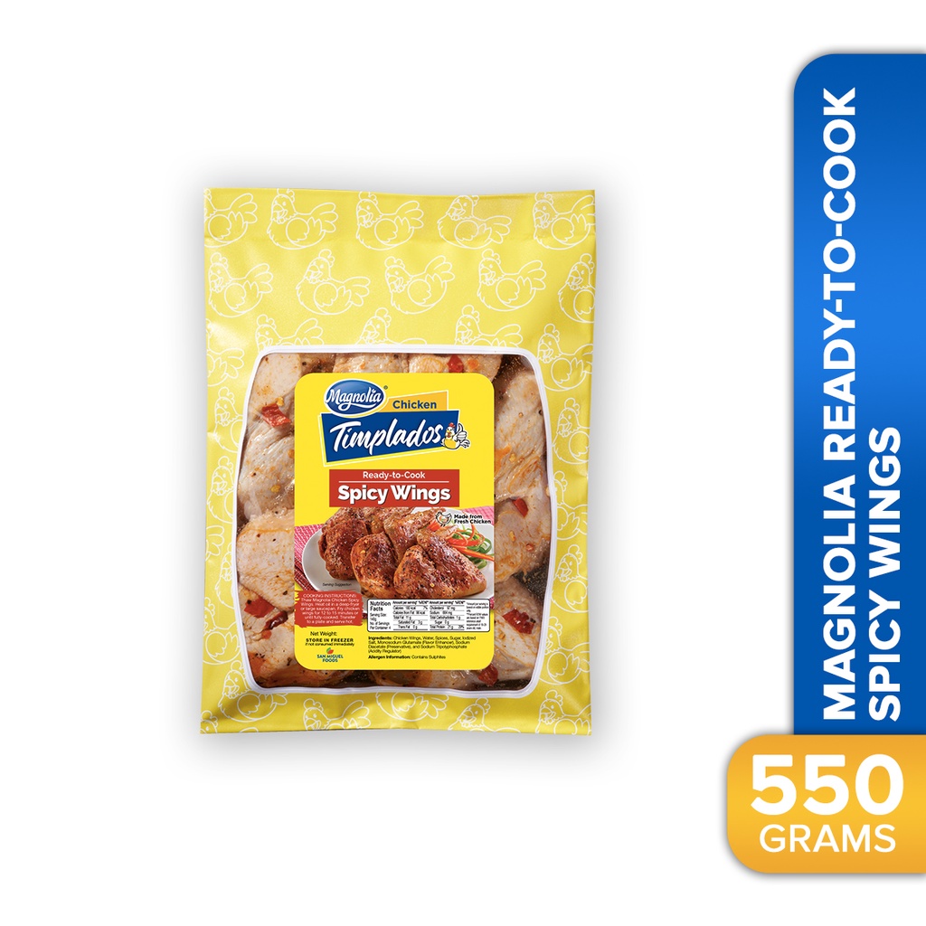 Magnolia Chicken Timplados Ready-to-Cook Spicy Chicken Wings 550G ...