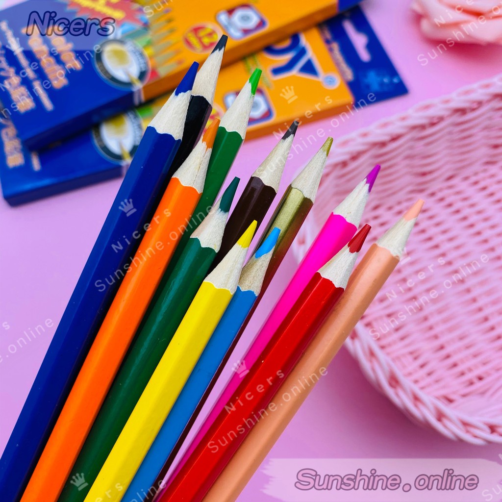 12pcs/box JOY Colored pencils 12 colors Long 7inchs Long Colored Pencil ...