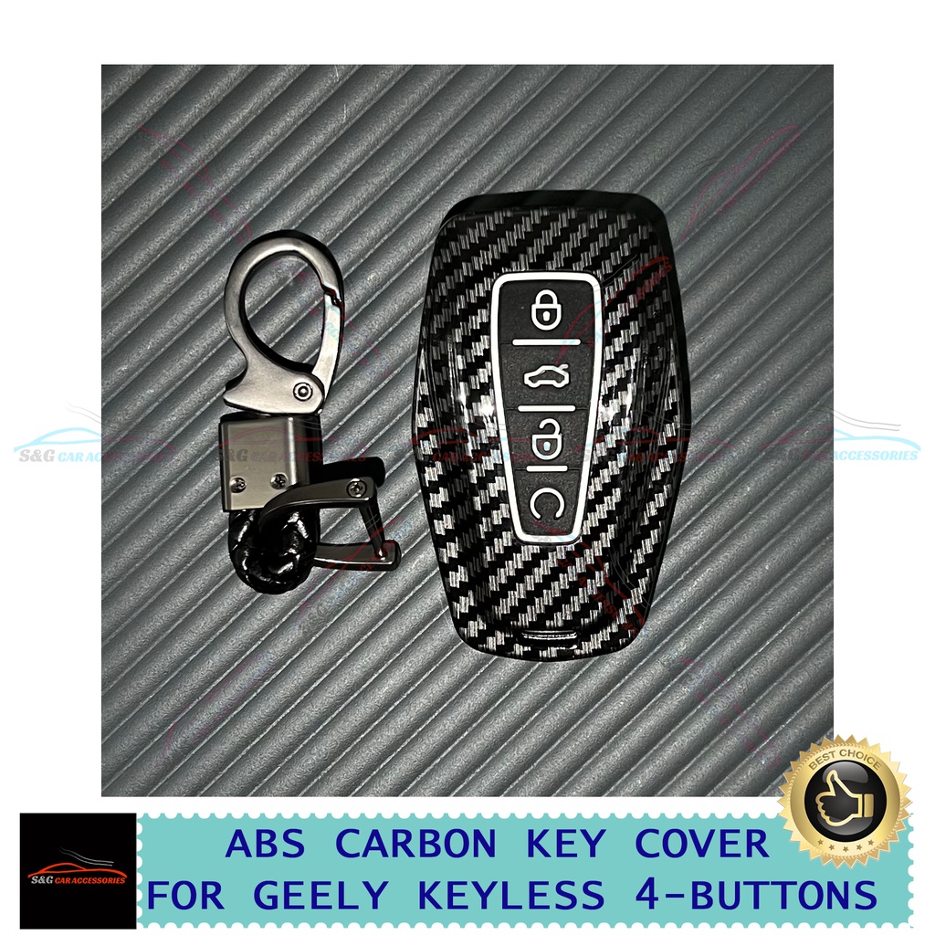 ABS Carbon Fiber Hard Plastic Key Cover for Geely Emgrand, Coolray ...