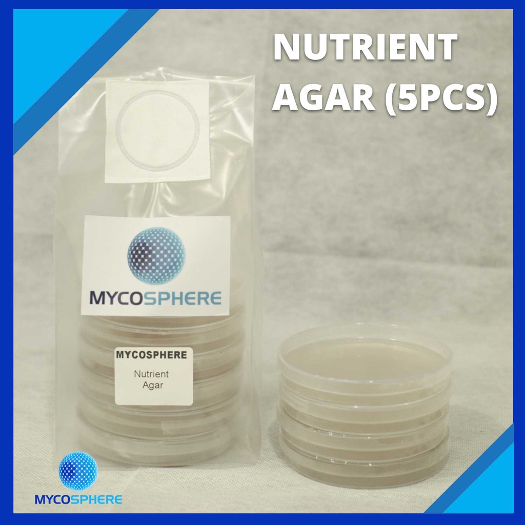 Nutrient Agar Sterile Media Petri Dish - 5pc Standard Nutrient Agar ...