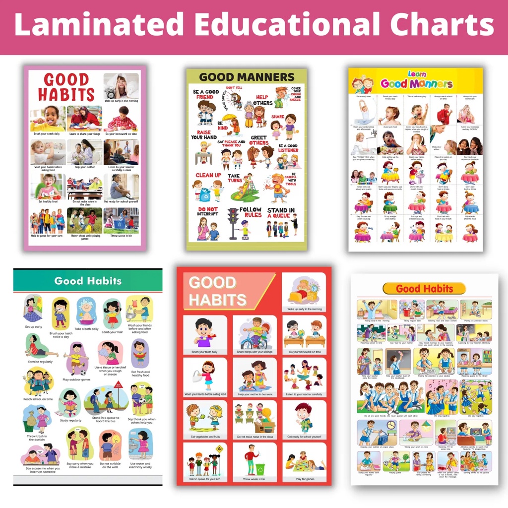 Good Manners, Healthy Habits, Good Habits, Laminated Educational Charts ... Good Manners, Healthy Habits, Good Habits, Laminated Educational Charts ...