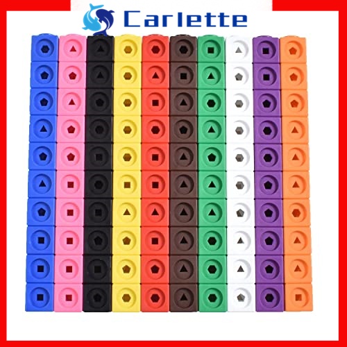 100 Piece Linking Cubes Set For Counting Sorting Stem Counting Learning Blocks Math Educational