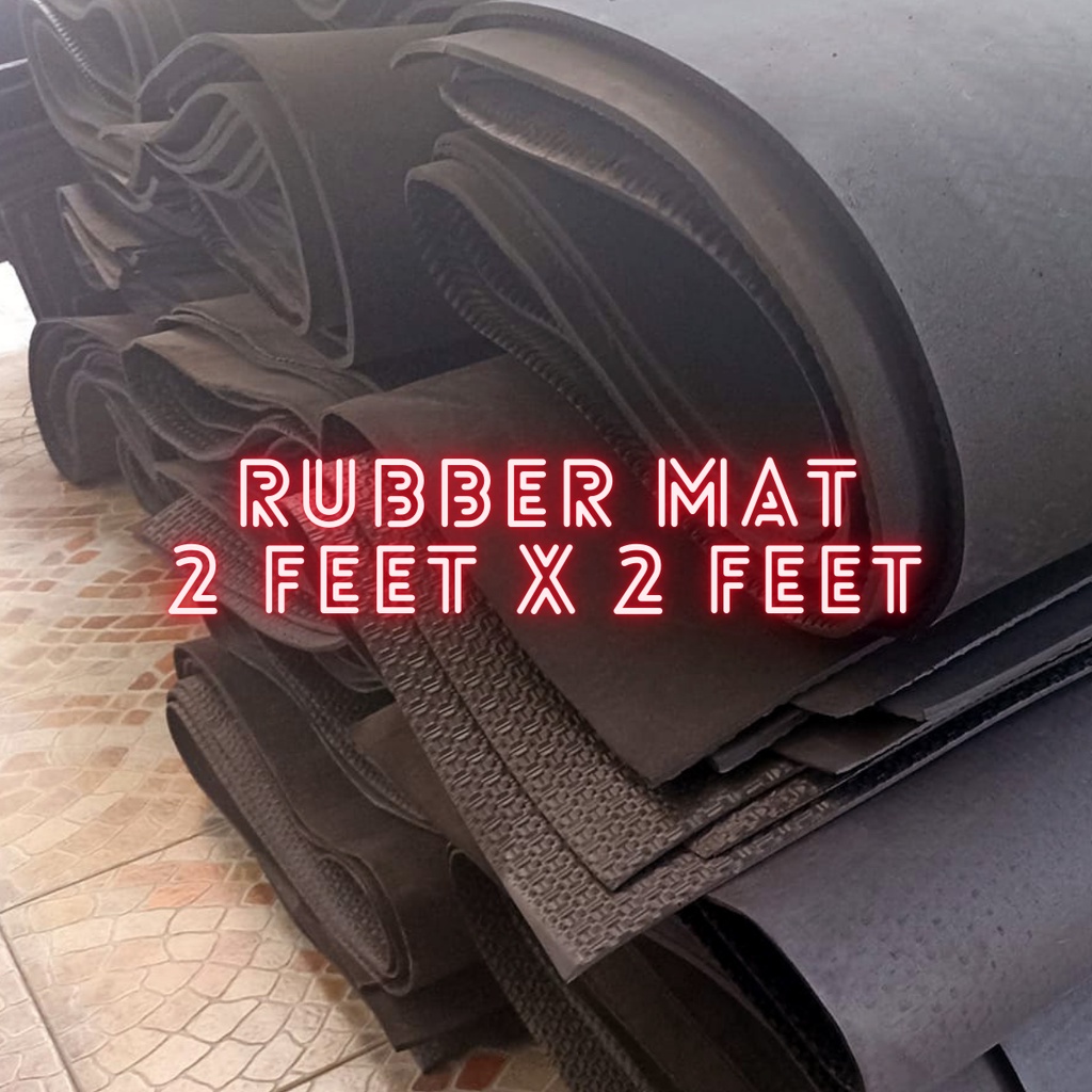 2 feet x 2 feet Rubber Mat EVA Non-Slip - Rubber Matting Flooring Black ...