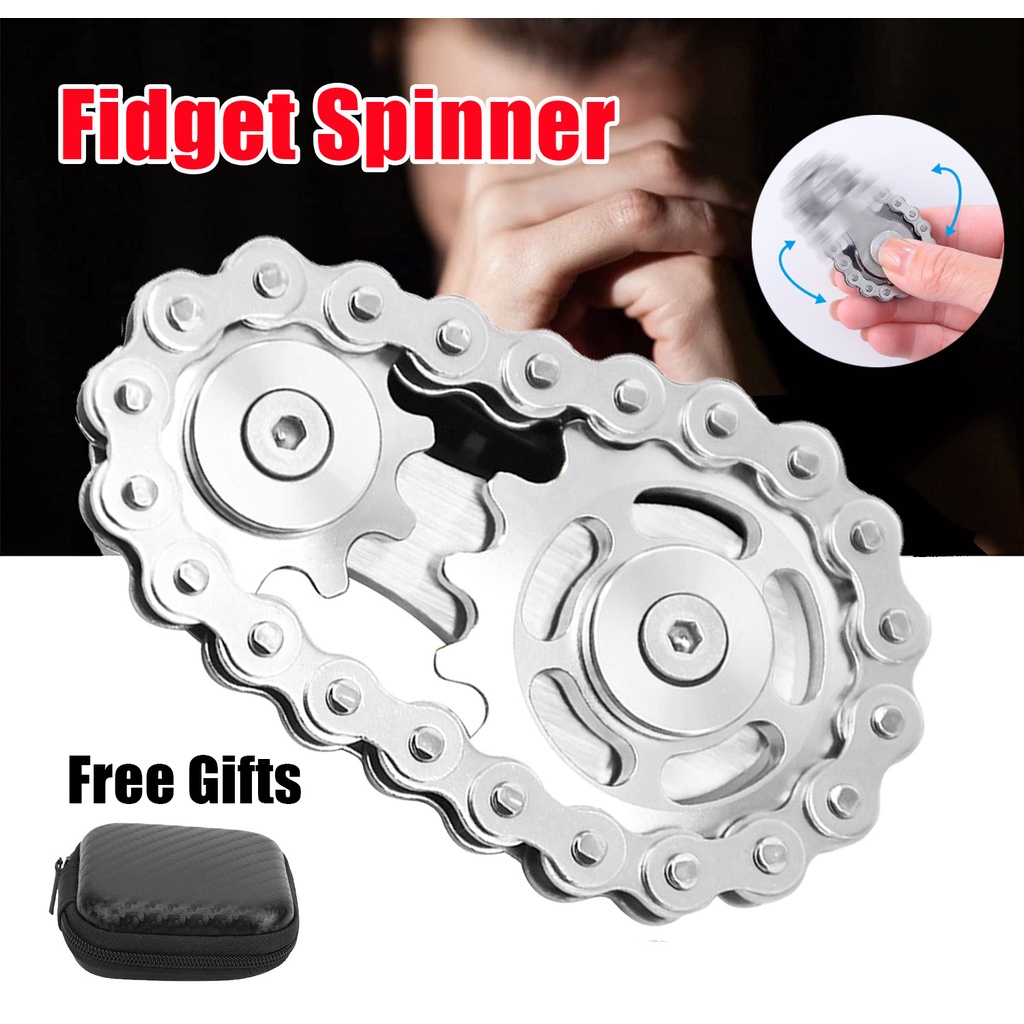 Fidget Spinner Creative Adult Kids Toys Spinning Top Fingertip Sprocket ...
