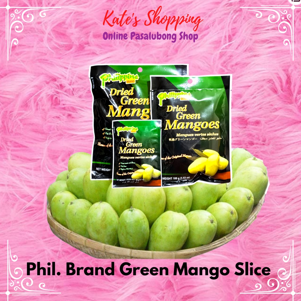 PHIL DRIED GREEN MANGO SLICE 20G | Shopee Philippines