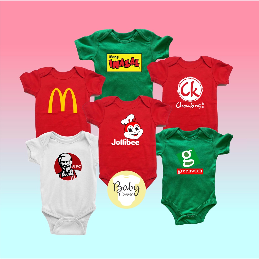 Fast food logos ( statement onesie / baby onesie ) | Shopee Philippines