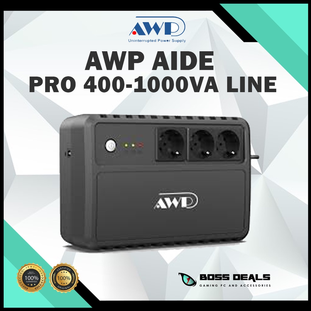 AWP AIDE PRO 400-1000VA LINE-INTERACTIVE WITH STABILIZER UPS | Shopee ...