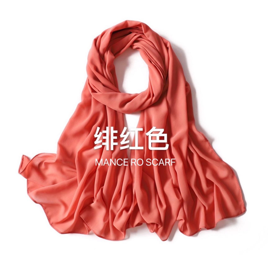 Hijab scarf A#YW016 Muslim chiffon scarf shawl women's solid color ...