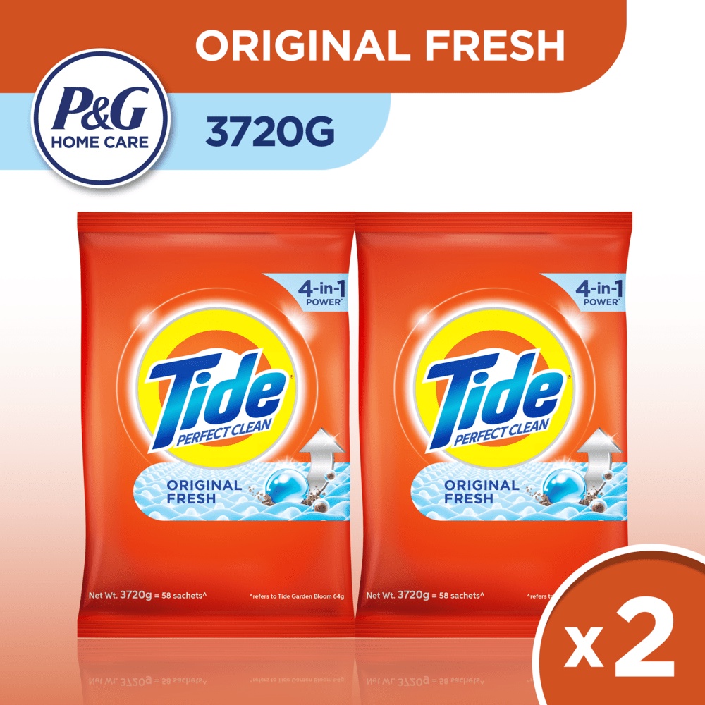 Tide Powder Detergent Perfect Clean Original Fresh 3720g x 2 (Laundry ...