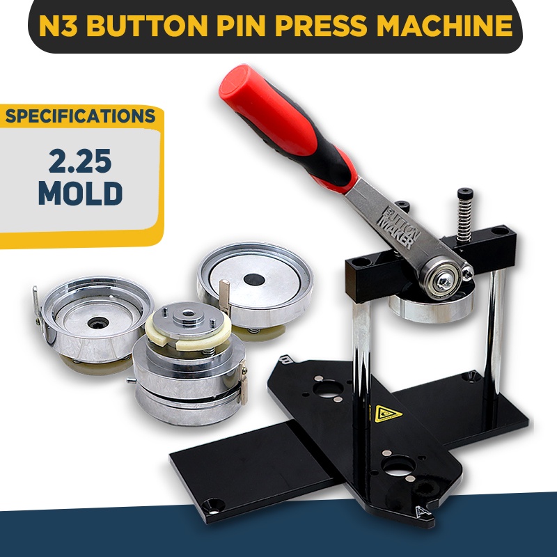 (Promo Package) QUAFF Button Pin Press Machine (N3 Swing Type) | Shopee ...
