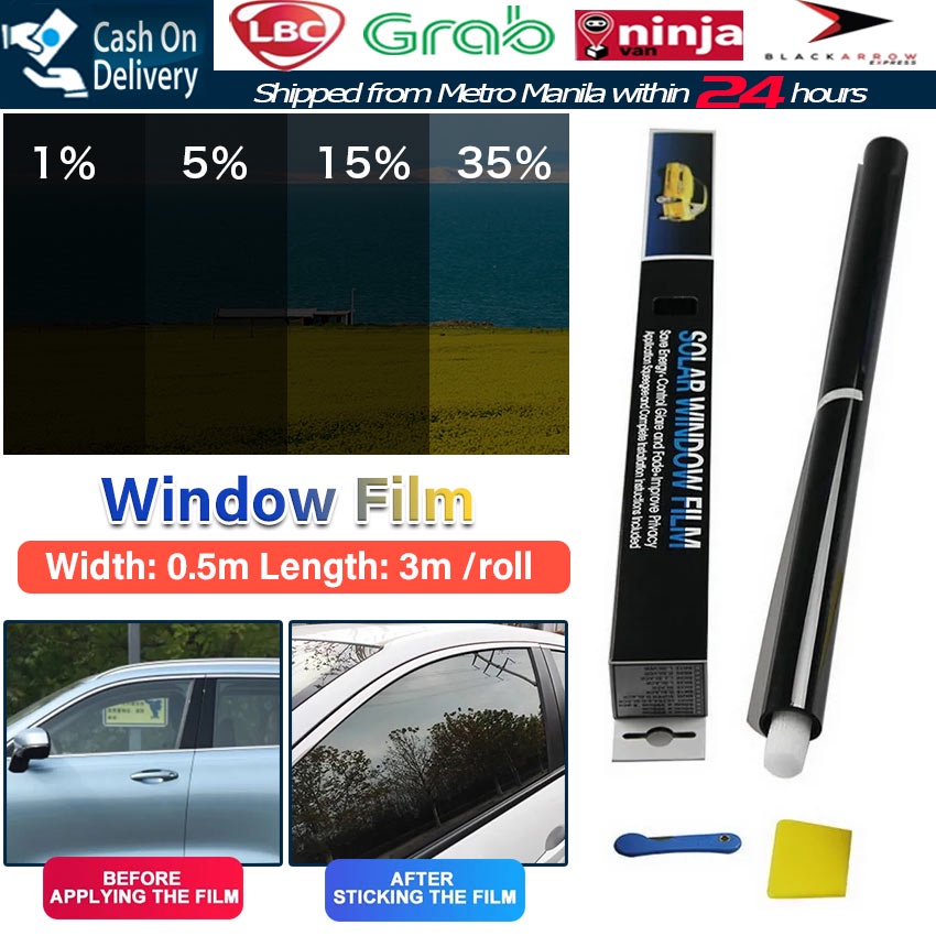 1-35% 300x50cm Window Tint Film Anti UV & Heat for Car Glass Sticker ...