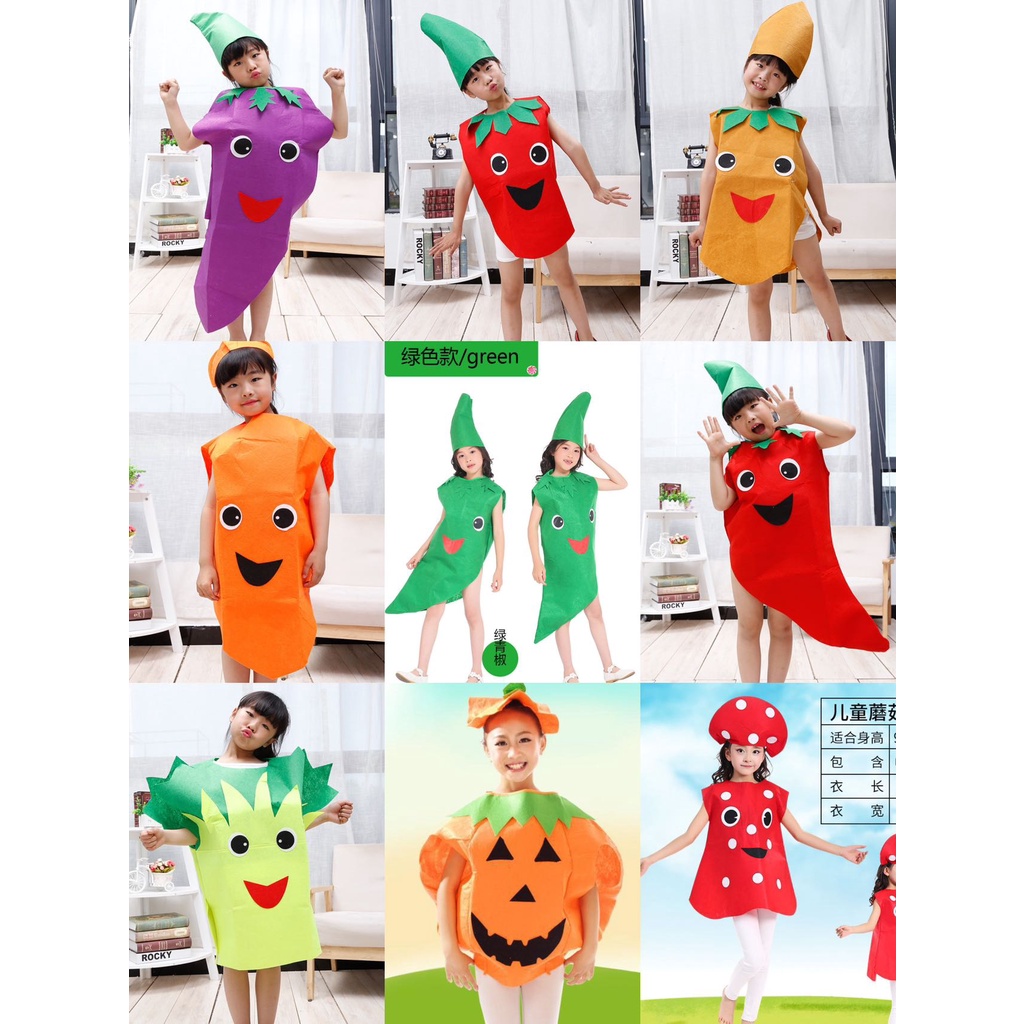 Nutrition Month Vegatables Cosplay Costume For Kids(Freesize) | Shopee ...