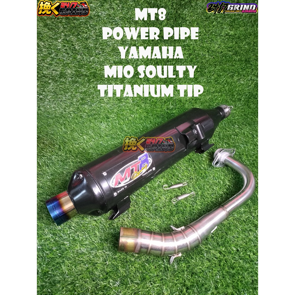 MT8 POWER PIPE YAMAHA MIO SOULTY TITANIUM TIP THAILAND MADE | Shopee ...