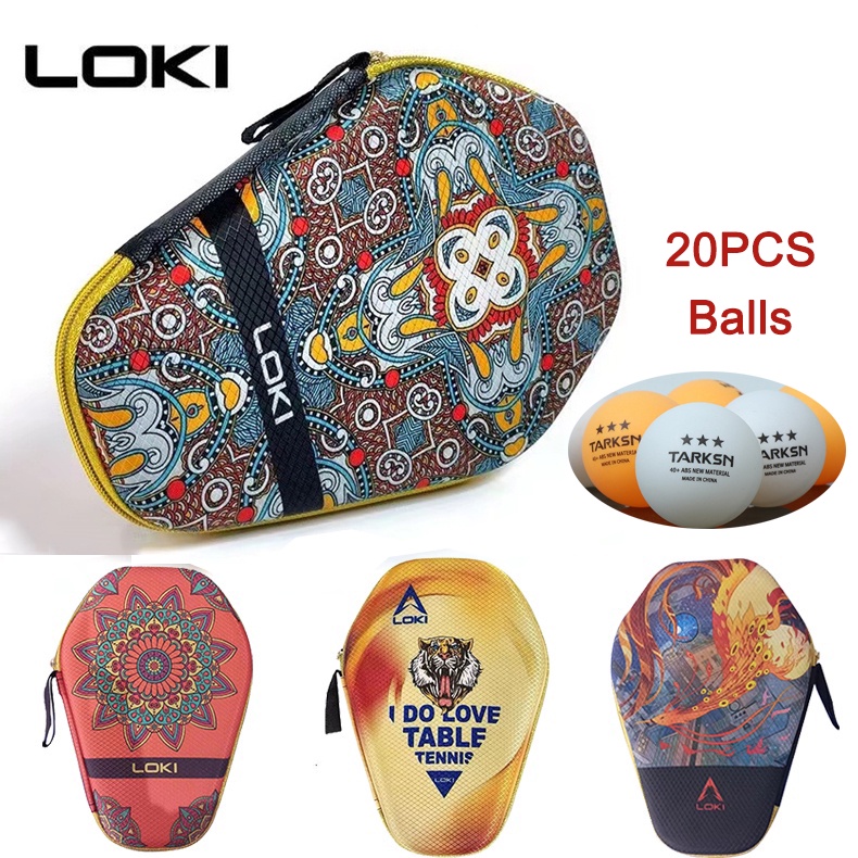 LOKI Table Tennis Racket Bag Hard Shell Racket Bag Table Tennis Racket ...