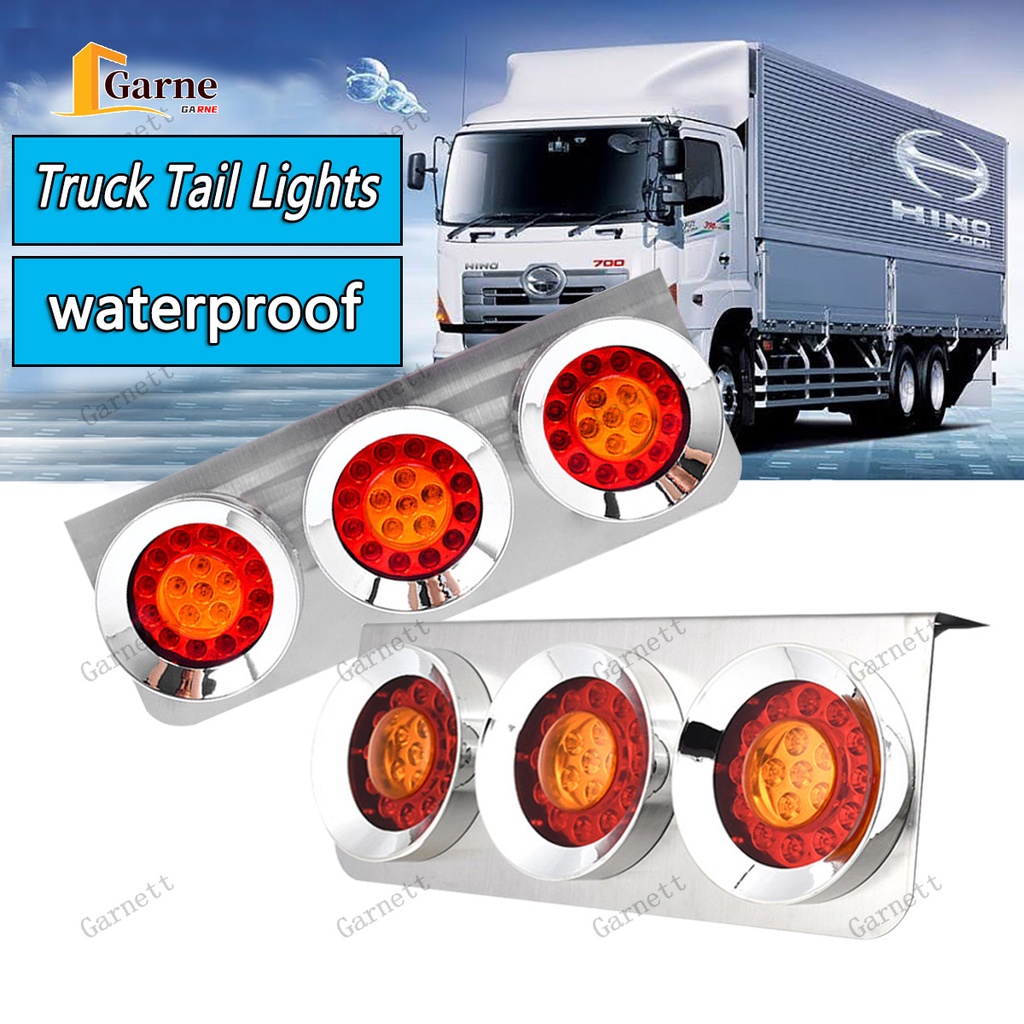 24V LED 3 Slots Truck Trailer Highlight Tail Light Assembly Compatible ...