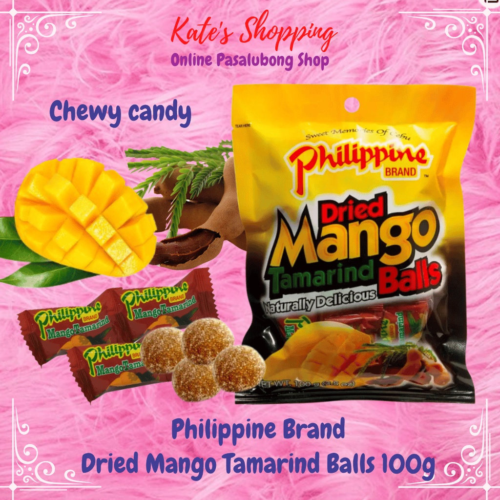Phil Brand Dried Mango Tamarind Balls 100g | Shopee Philippines