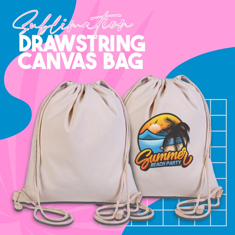 Sublimation Drawstring Canvas Bag (Unisex) | Shopee Philippines