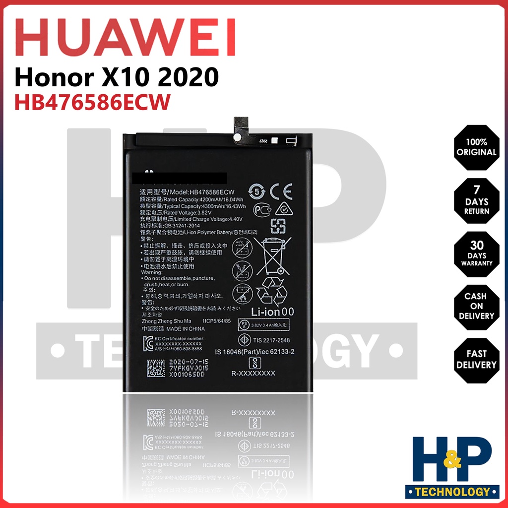 HB476586ECW Battery Hua We¡ Honor X10 2020 | Shopee Philippines