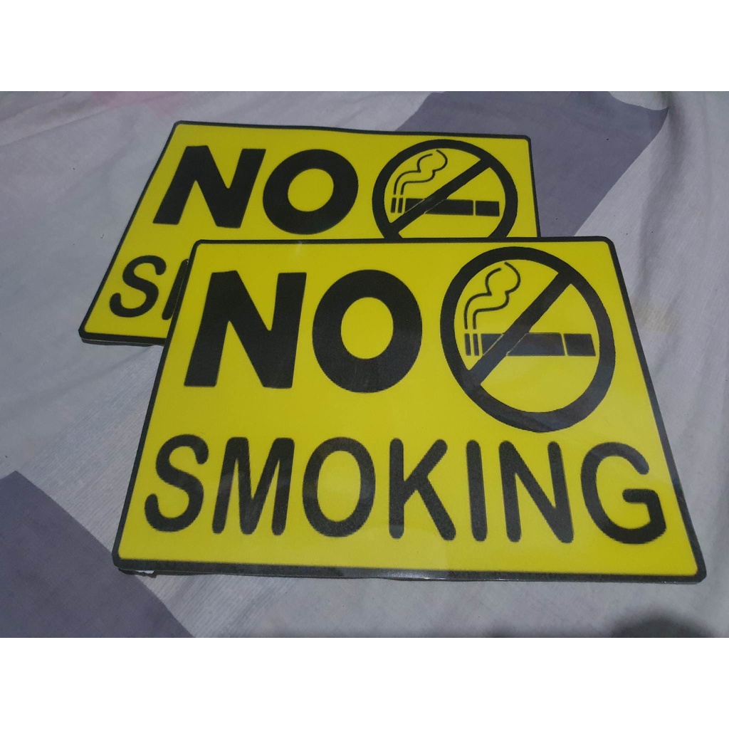 NO SMOKING SIGNAGE A4 YELLOW COLOR | Shopee Philippines
