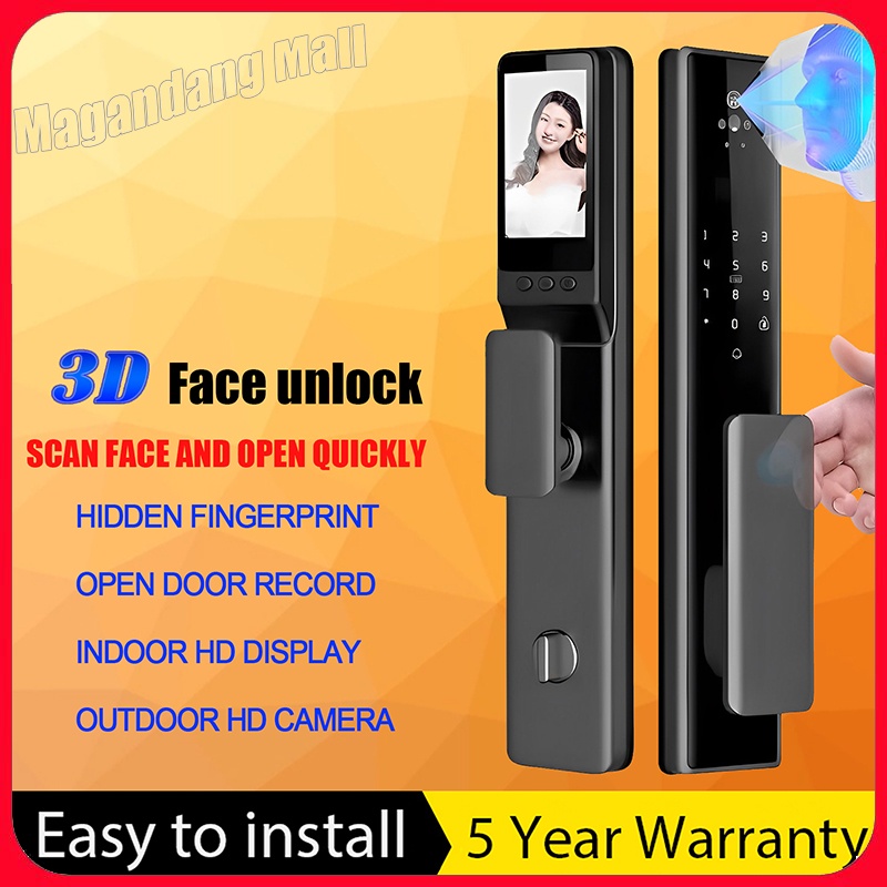 Face Recognition Smart Door Lock With Security Camera Password Face ...