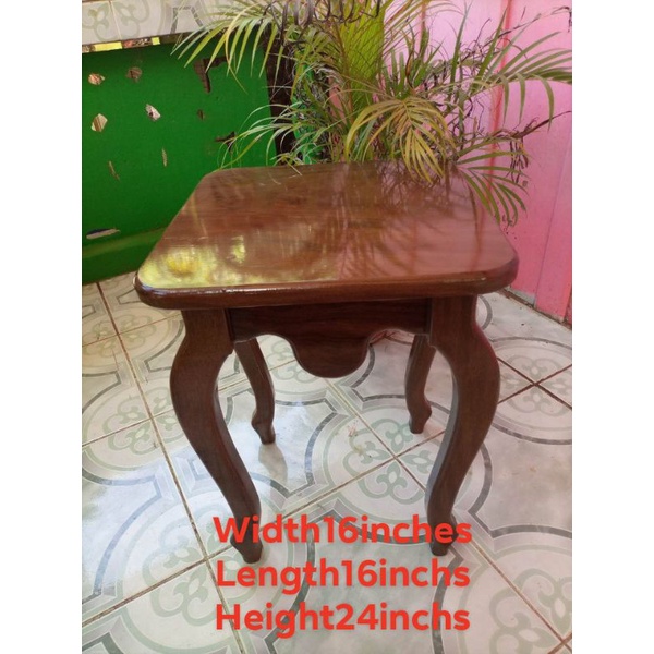 side table made of magkono/ iron wood 16x16x24inches | Shopee Philippines