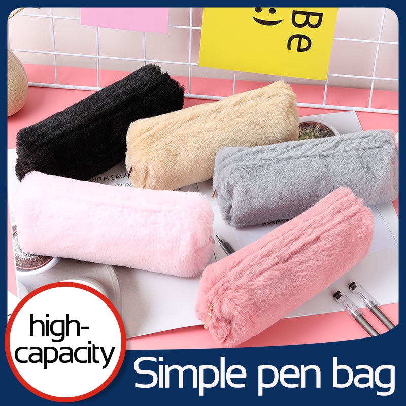 Creative Pen Bag Small Fresh Lovely Plush Octagonal Pen Bag Girl Heart ...