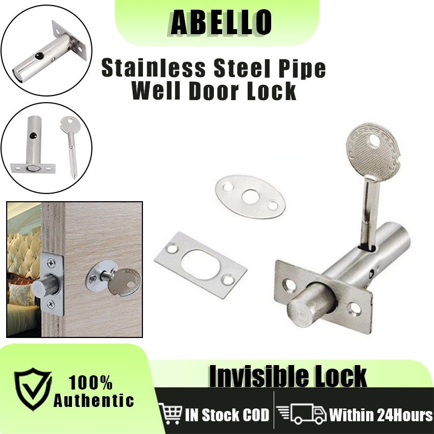 0.62*2.36in Stainless Steel Hidden Lock Weak Lock Concealed lock Pipe ...