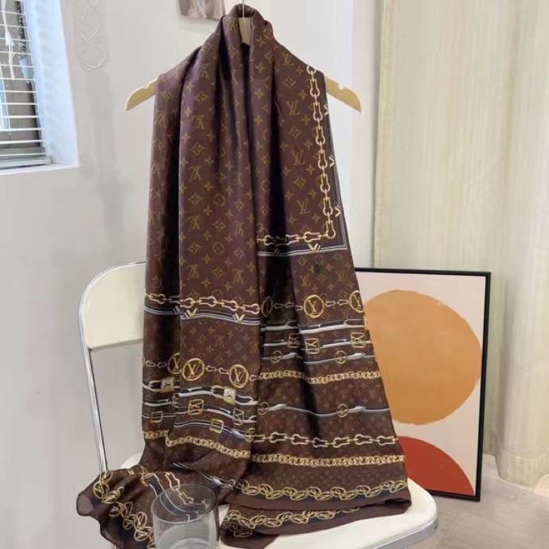 new big-name scarf ladies long fashion all-match silk scarf sunscreen ...