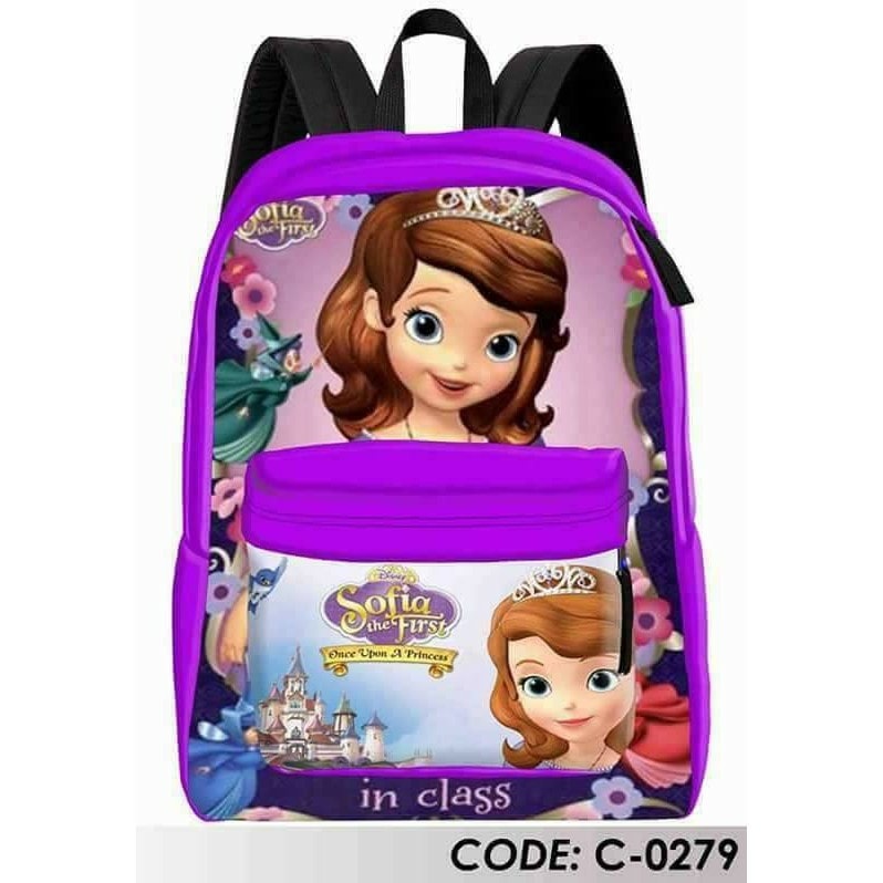COD JS Sofia the First Character Designs Backpack Bag | Shopee Philippines