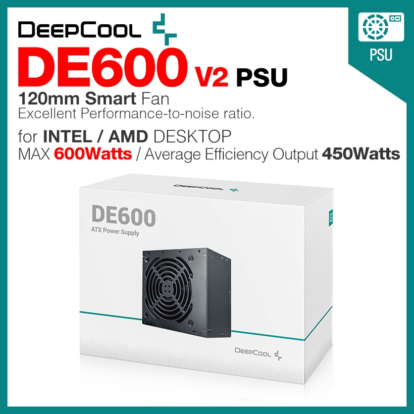 DEEPCOOL DE600 V2 Power Supply - Max 600Watts Support | Shopee Philippines
