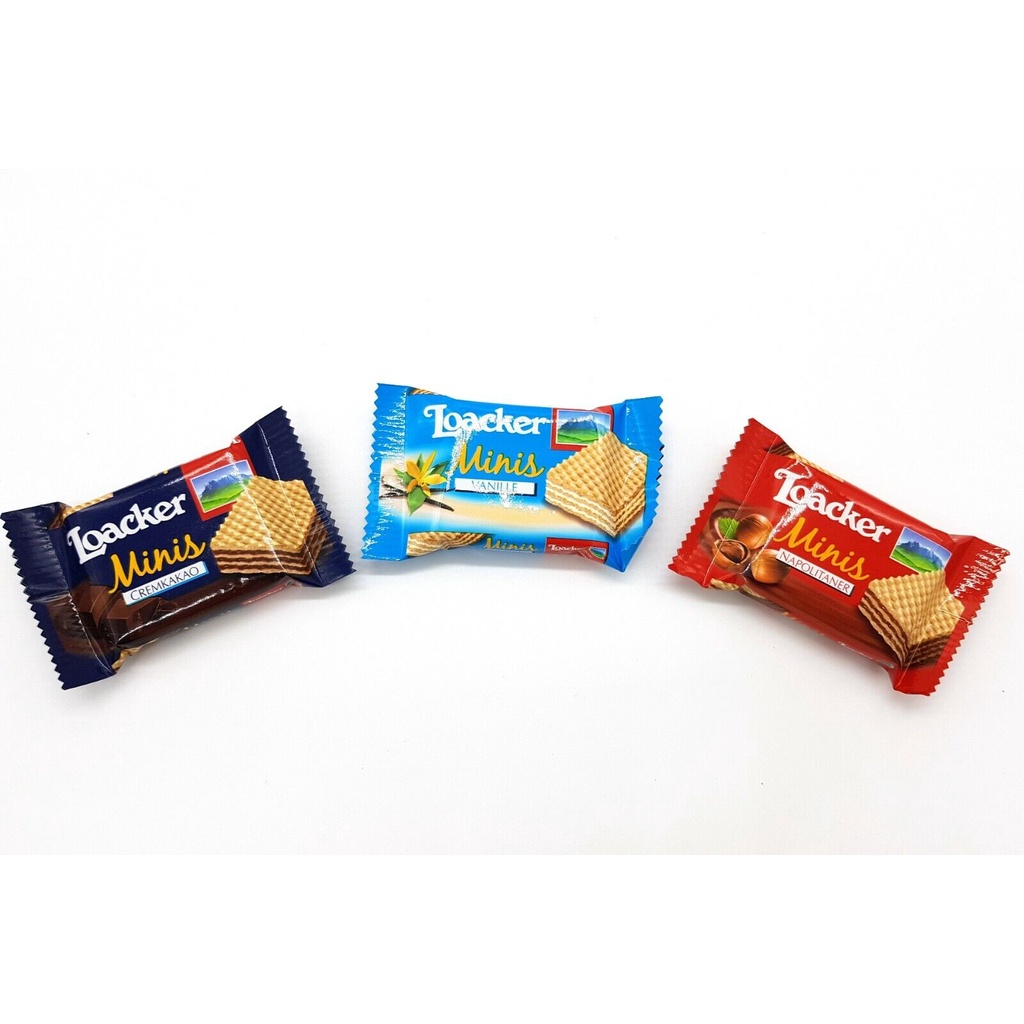 Loacker Mini Hazelnut / Vanilla / Chocolate Wafer from US (sold by 5's ...