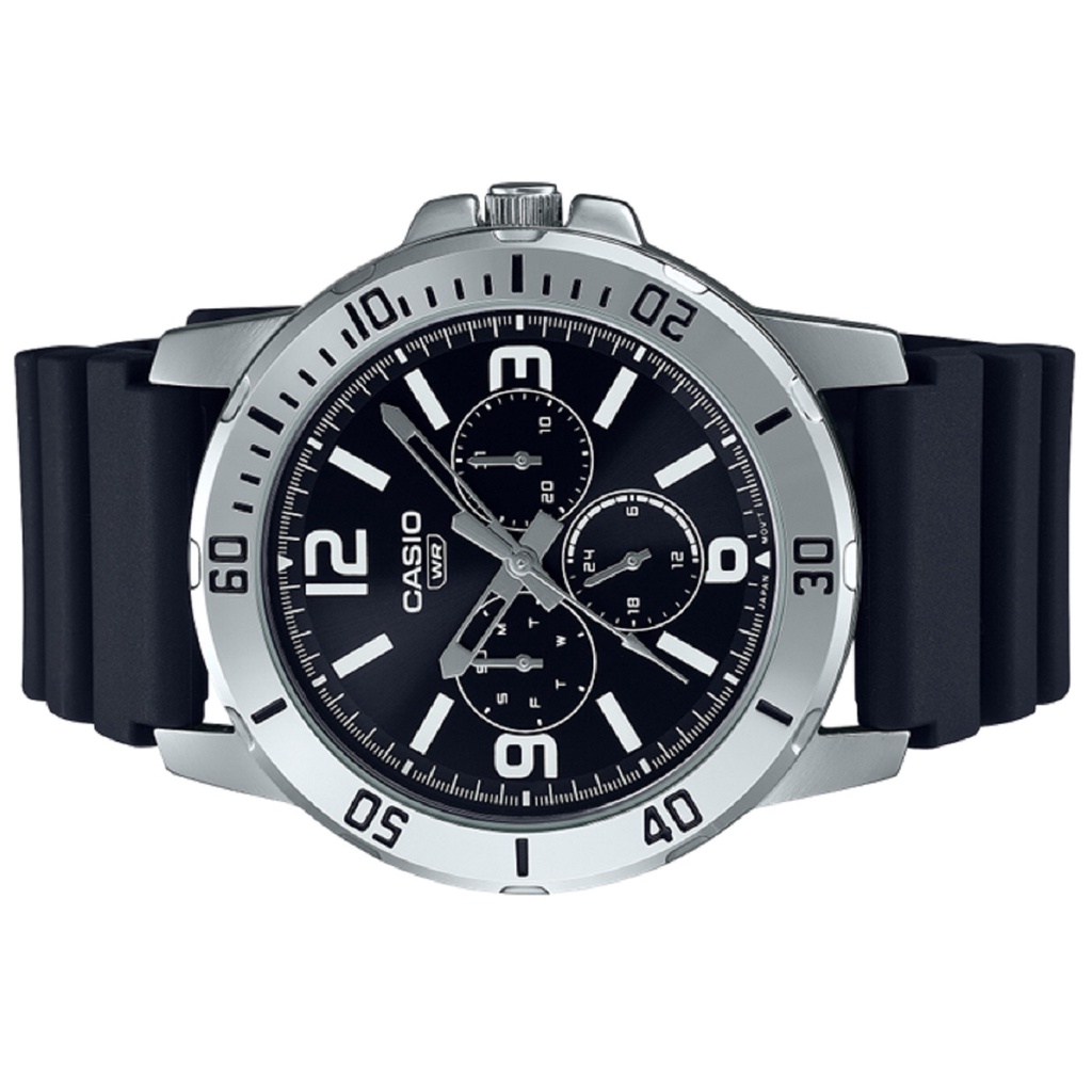 Casio MTP-VD300-1B Analog Rubber Strap Watch For Men | Shopee Philippines
