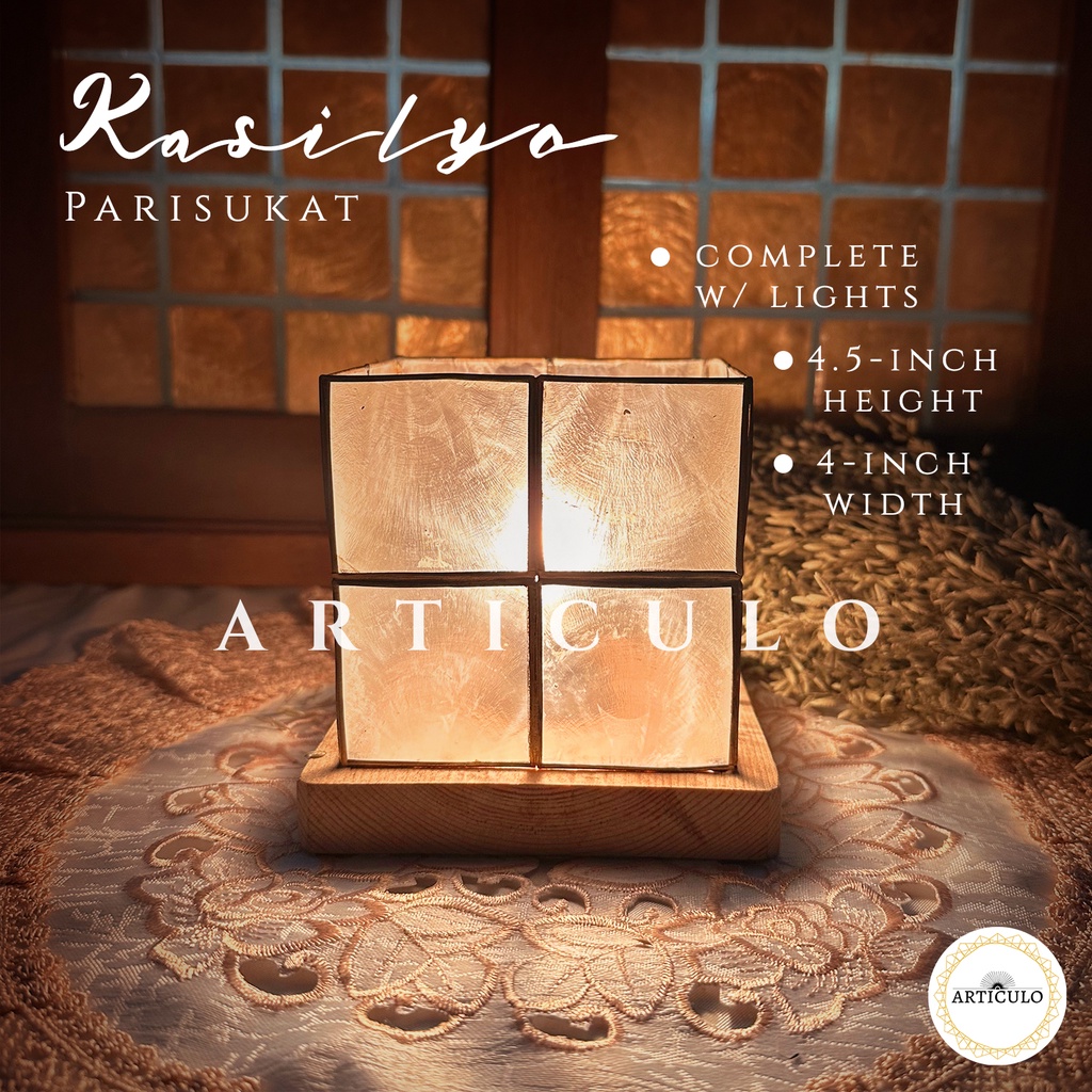 ARTICULO lamp: KASILYO PARISUKAT ( authentic capiz square lamp ...