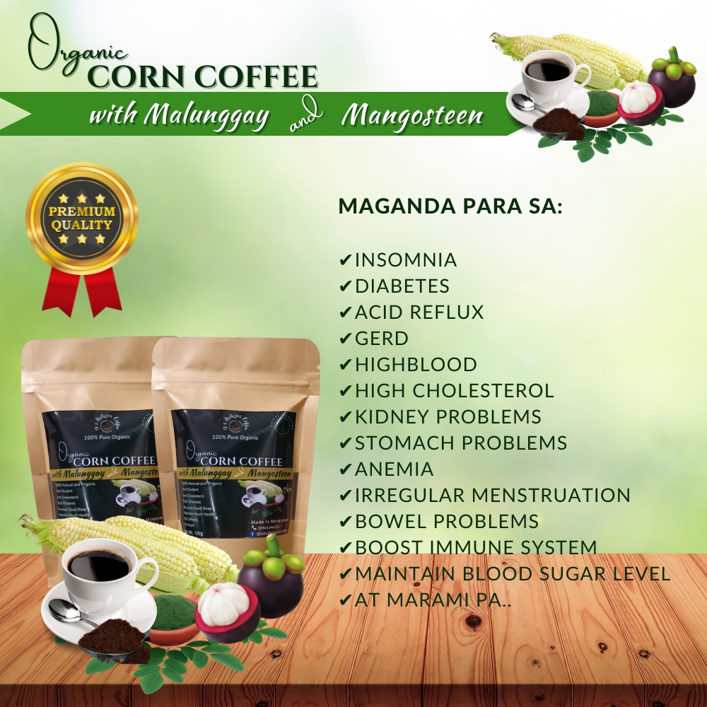 Organic Corn Coffee with Malunggay and Mangosteen | Shopee Philippines