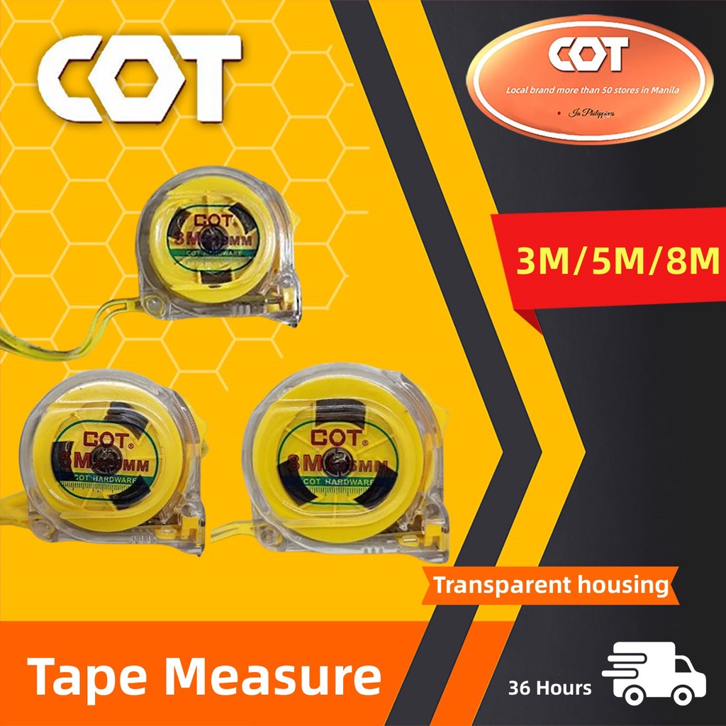 COT 8M/5M/3M Steel Tape Measure /Transparent Measuring Tape /Measuring ...