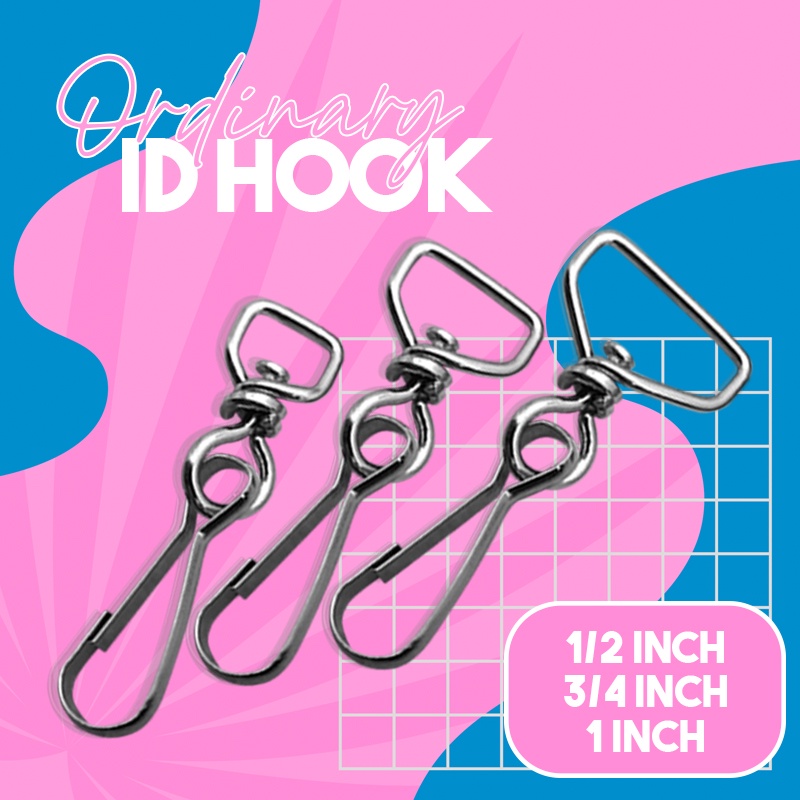 (100 pcs) Ordinary ID Hook Accesories for ID Lace Making / Lanyard ...