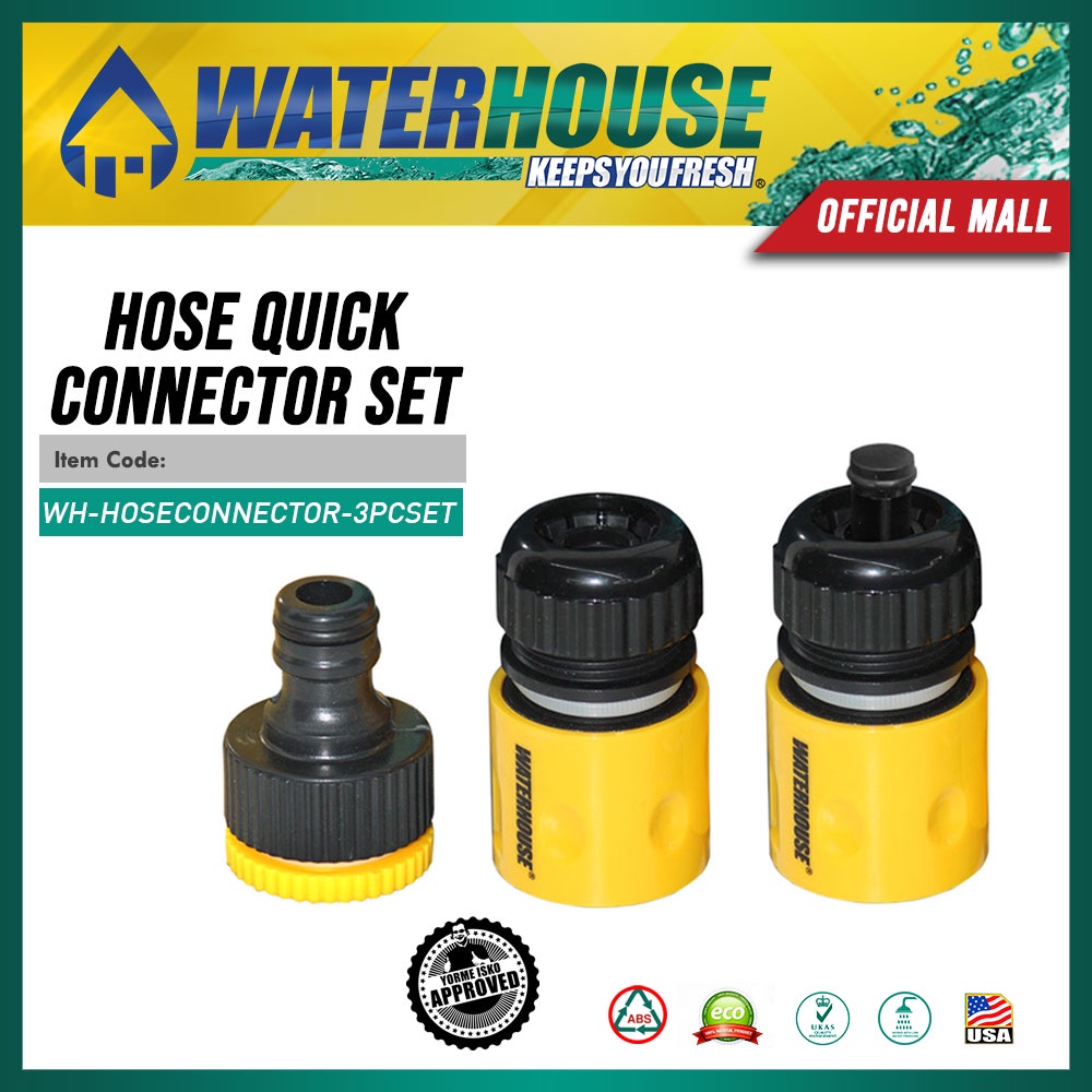 Waterhouse 3Pcs Set Hose Connector Set 1/2 WH-HOSECONNECTOR-3PCSET PHWH ...