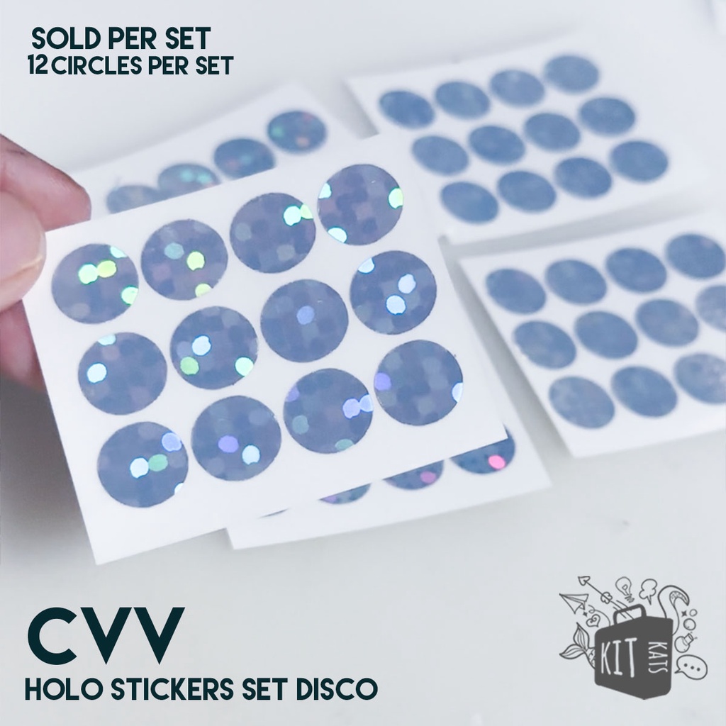 CVV Disco Holo Circles sticker cover | Shopee Philippines