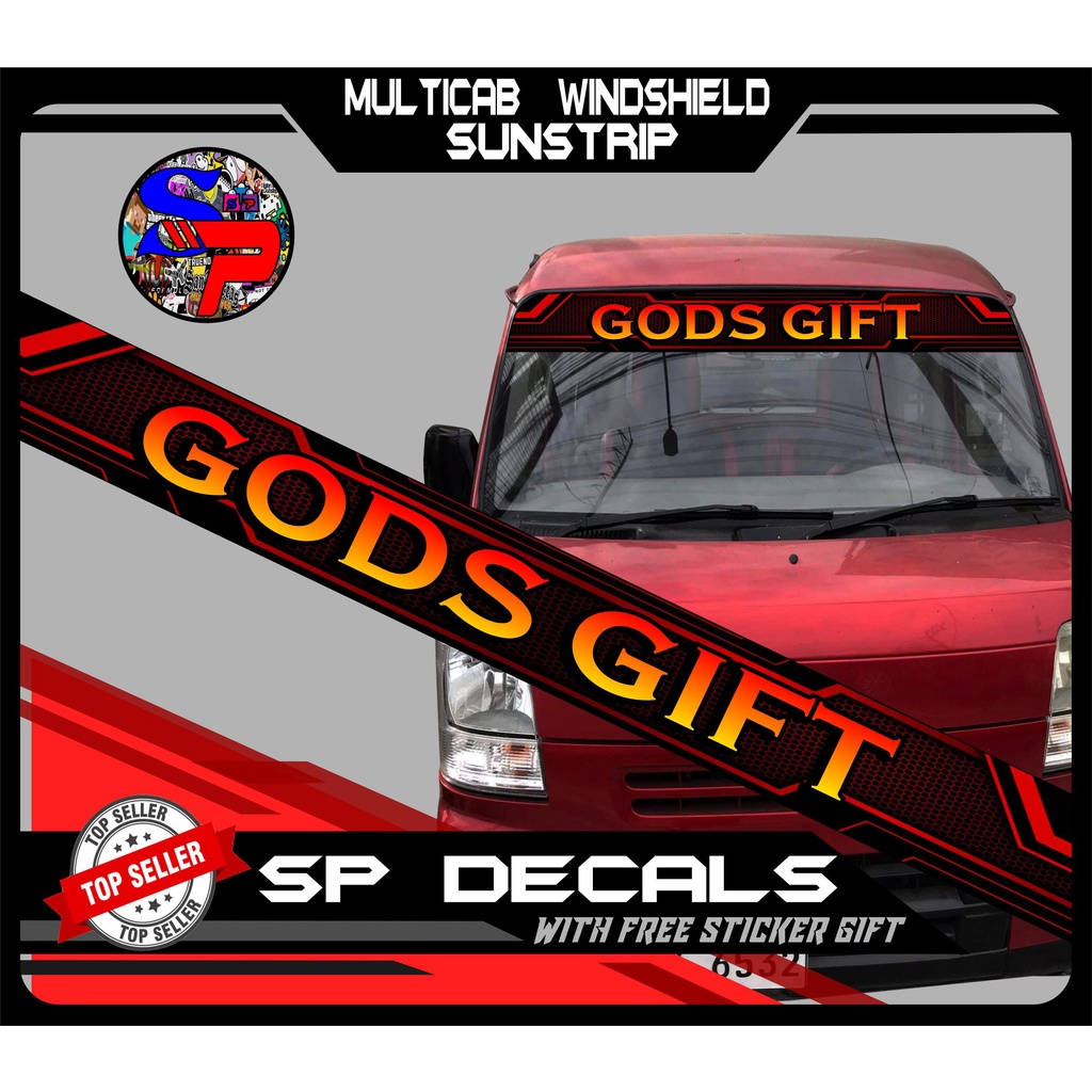 Multicab/Every Wagon Windshield Sunstrip sticker decals printed ...