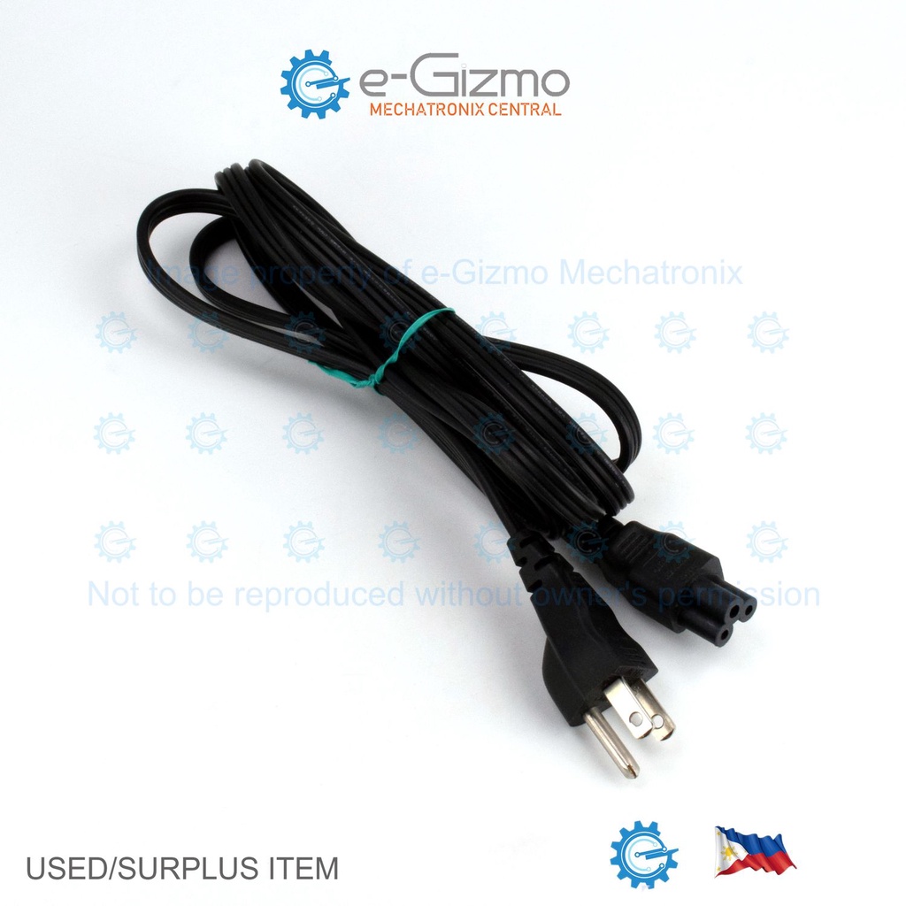 NEMA 5-15P to IEC 60320 C5 Mickey AC Power Cord 10A 3CxAWG18 1.85M ...